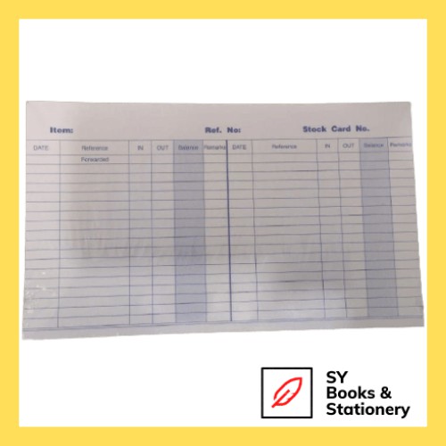 Stock Card 5" x 8" / Stock Record Card 5x8- (30pcs/pack) | Shopee Malaysia