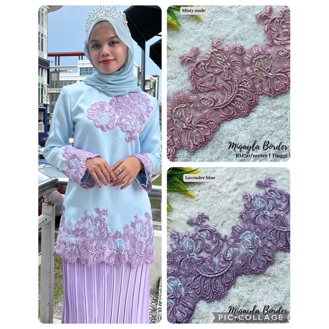 Border lace design baru sesuai untuk semua jenis pakaian miqayla border ...