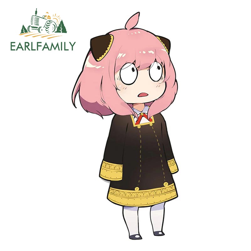 EARLFAMILY 13cm Spy x Family Anime Car Stickers Anya Forger Cute ...