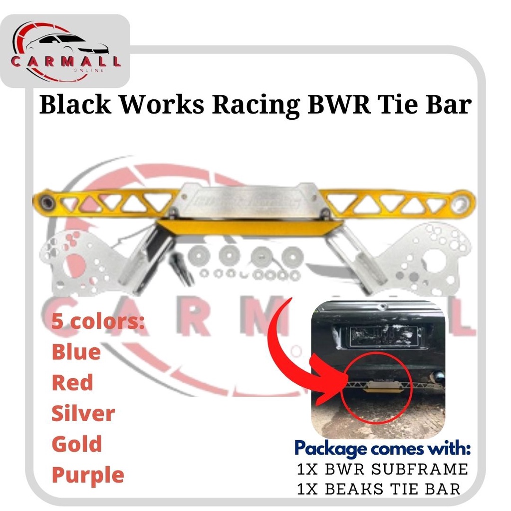 Black Work Racing BWR BAR Tie Bar /Subframe Brace BWR/Beaks Bar/Toyota ...