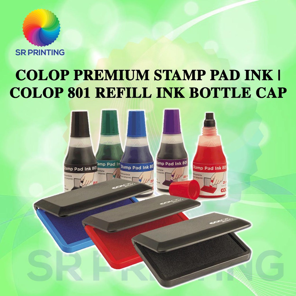 COLOP Premium Stamp Pad Ink | COLOP 801 Refill Ink Bottle 25ml | Shopee ...