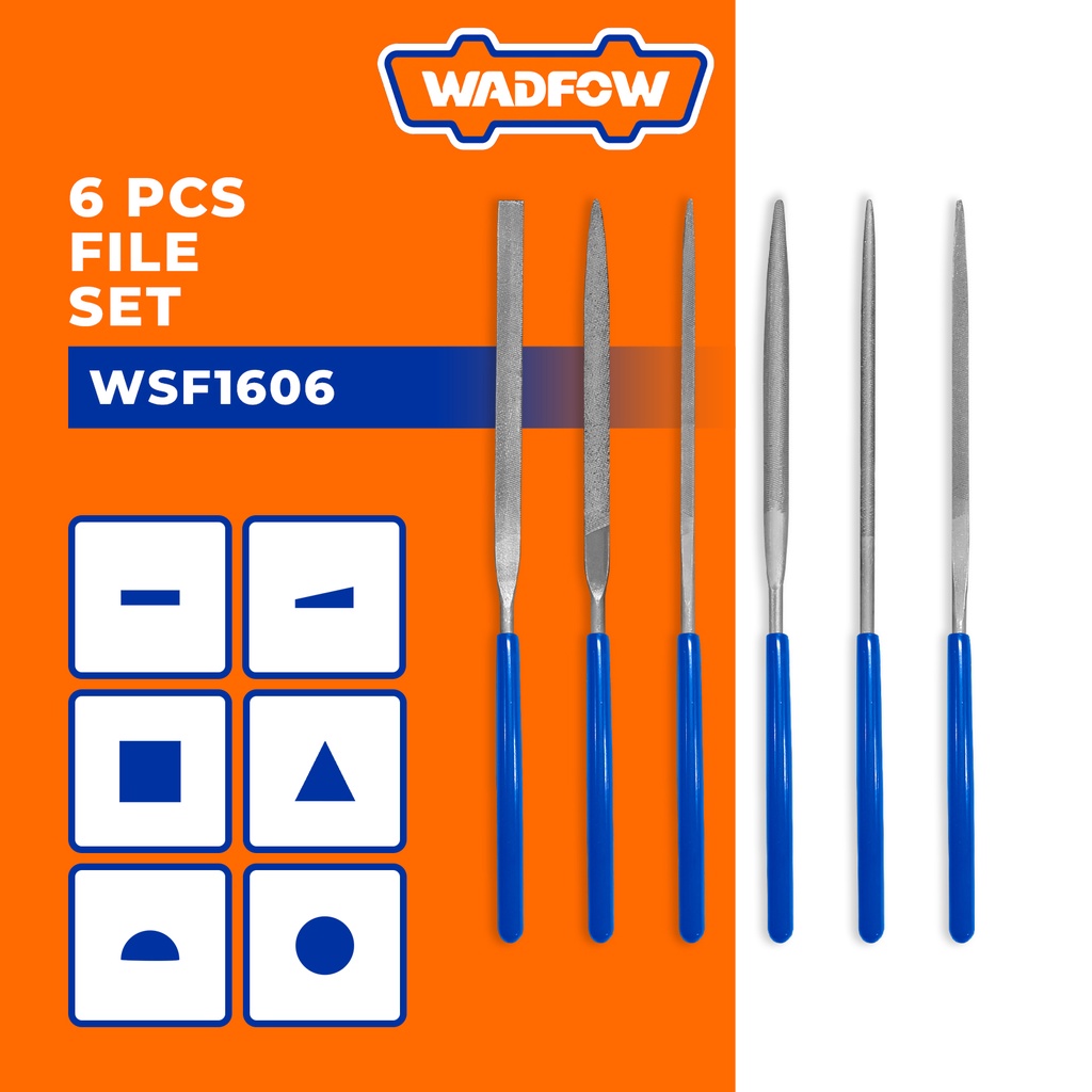 WADFOW File Set Flat + Round + Half Round + Square + Triangle + Knife ...