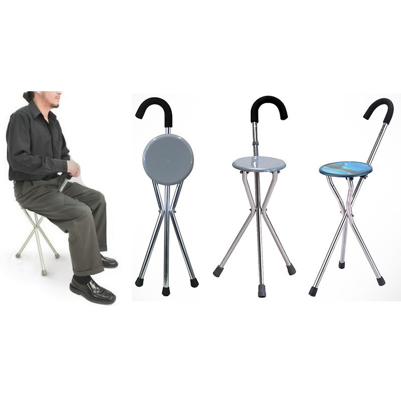 Kerusi Solat Sembahyang tongkat lipat 3 kaki alat bantu jalan oku tua ...