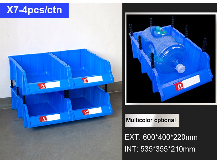 X Series | Plastic stackable parts bin for warehouse Shelf Screw ...