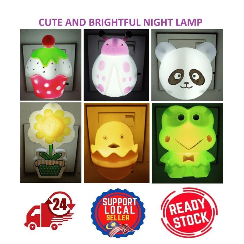 🔥SHIP FROM MALAYSIA🔥Cute Design LED Night Lighting 1W💡🐣🐰🐸🐱🦀 | Shopee ...
