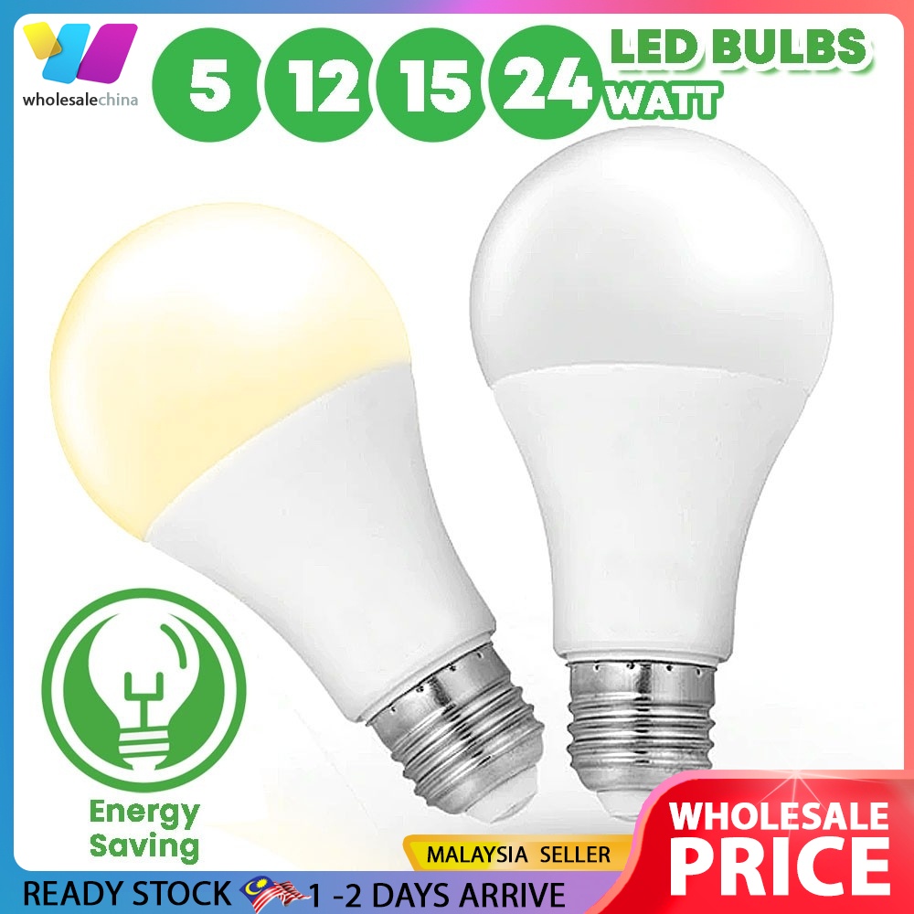 Led Bulb E27 Lampu Mentol 5W 12W 15W 24W Light Bulb for Table Desk ...