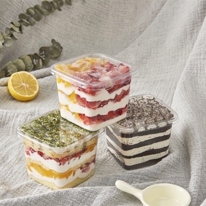 10 Square Mousse Boxes B10-08 with lids | Shopee Malaysia