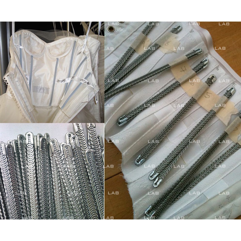 (According To m) steel herringbone frame woven to make corset, bra 0211 ...