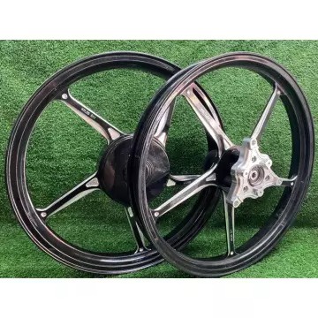 Enkei Sport Rim Yamaha NVX V1 V2 Aerox 155 Rims Set Black Hitam FG 511 ...