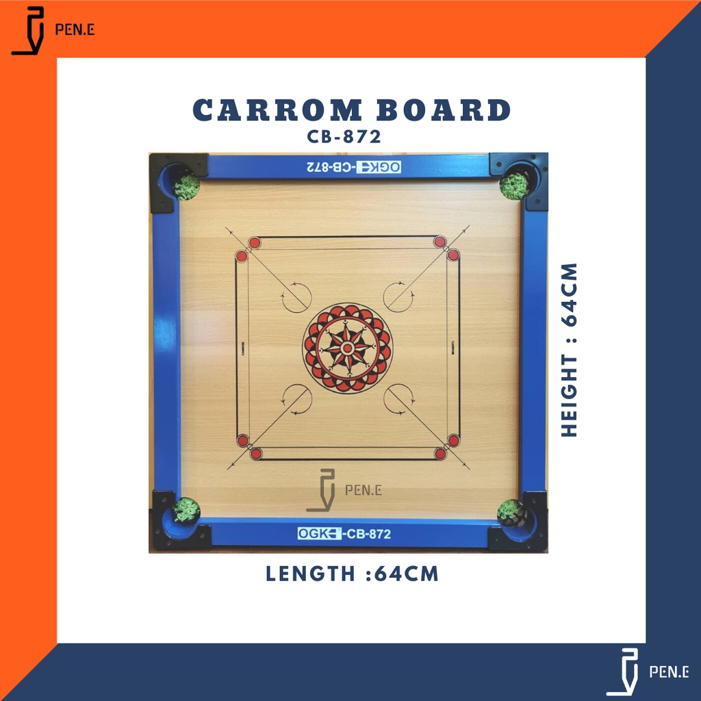 [READY STOCK] 2 in 1 Carrom board/ Papan Karom Medium saiz CB-872 ...