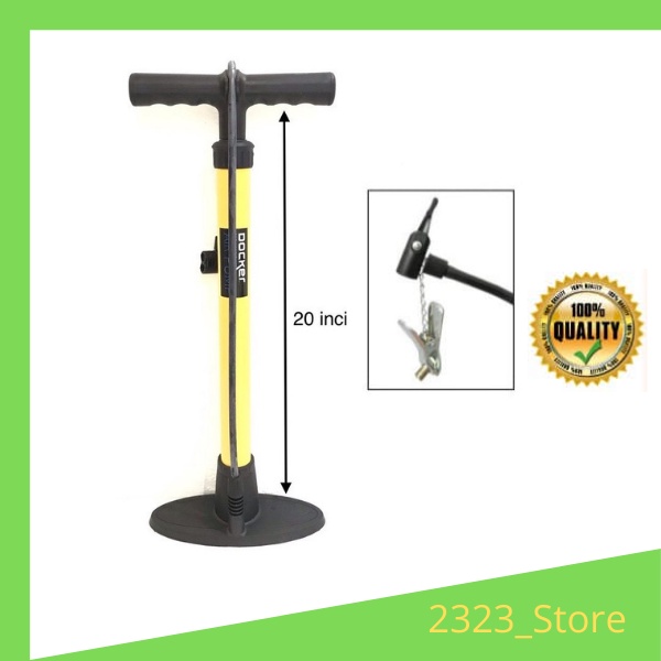 DOCKER HAND PUMP / PAM ANGIN TAYAR / BASIKAL / BOLA | Shopee Malaysia