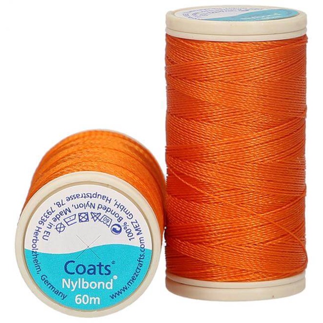 Coats / Mez 100% Bonded Nylon Sewing Thread 60mt - Orange Range ...