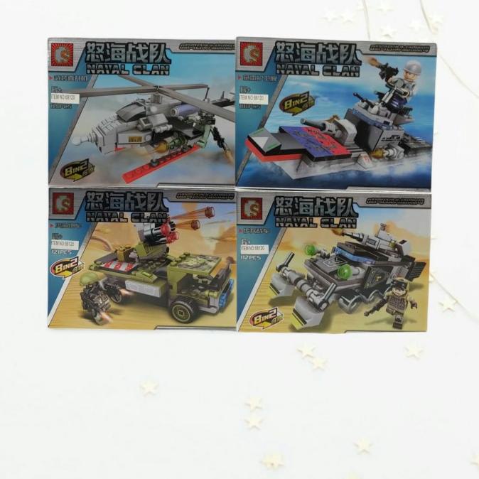 Lego Naval Clan 8 In 1 Aircraft Ship Set Brick Block Sembo 68120 ...