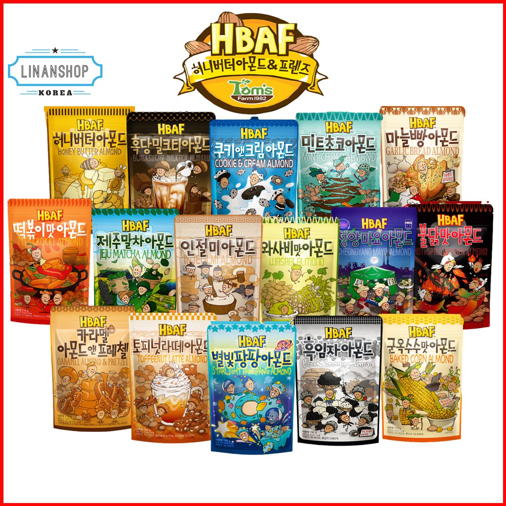 [Gilim] Tom's Farm Best Selling Honey Butter Almond Series / Korean ...