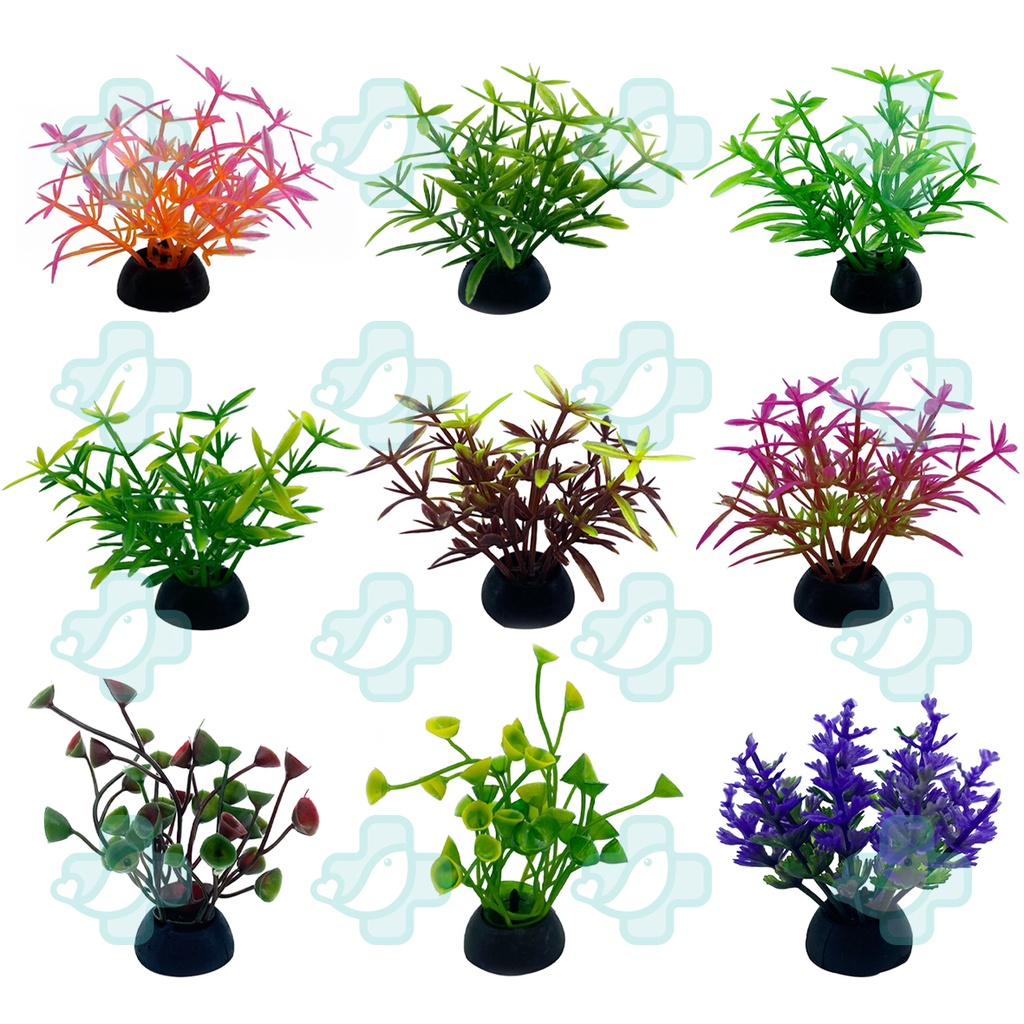 Aquarium Artificial Decoration Plastic Plant Imitation Deco Pokok Bunga ...