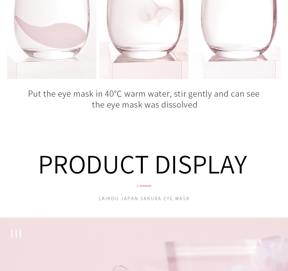 LAIKOU Japan Sakura Skin Rejuvenating Eye Mask Remove Fine Lines Eye ...