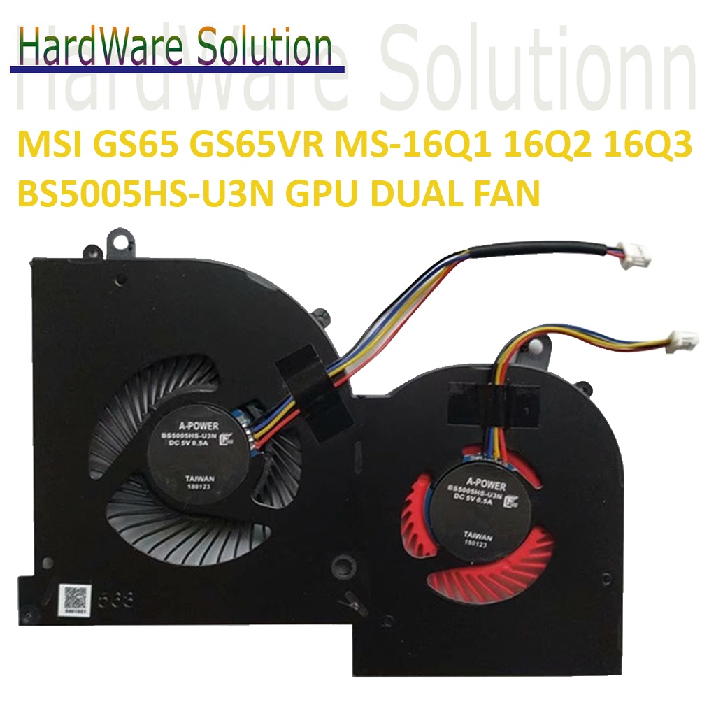 MSI GS65 GS65VR MS-16Q1 16Q2 16Q3 BS5005HS-U3N Laptop GPU DUAL Cooling ...