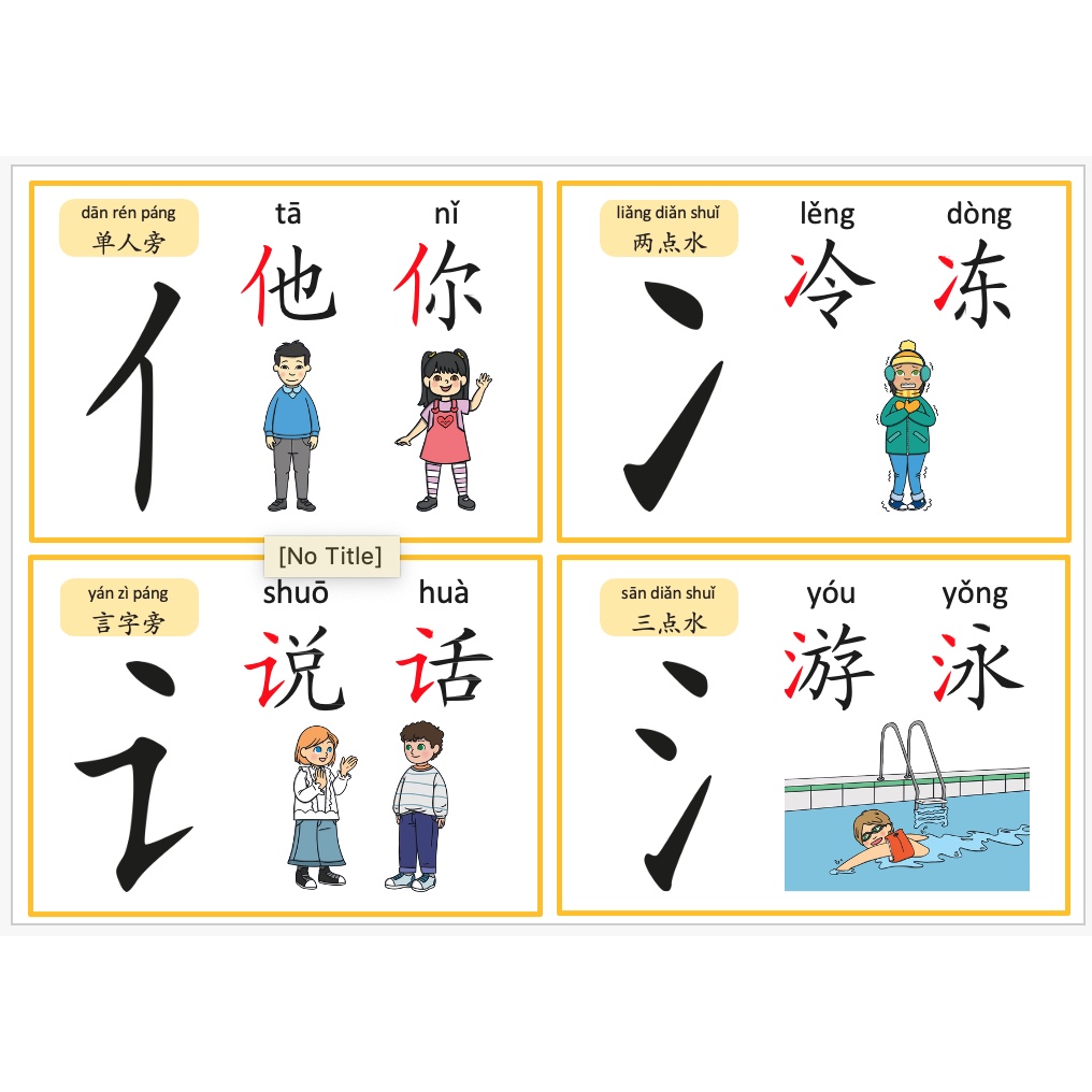 [PDF] Printable Chinese Radicals flashcards | 部首 ｜偏旁 ｜ 字卡 | Shopee Malaysia