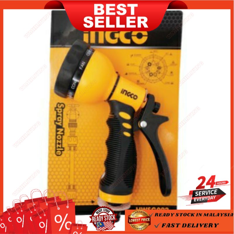 🔥READY STOCK🔥 INGCO 9 In 1 Water Function Spray Nozzle | Shopee Malaysia