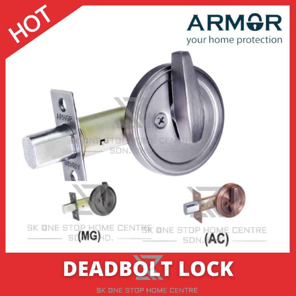 Armor ADL-103 Stainless Steel 304 One-Sided Thumbturn Deadbolt Lock ...
