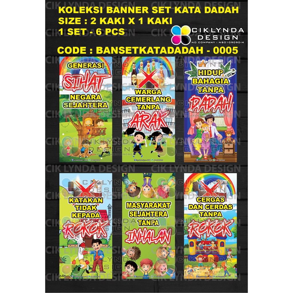 PRE-ORDER - BANNER SET HIASAN KATA DADAH (PPDa) SEKOLAH | Shopee Malaysia