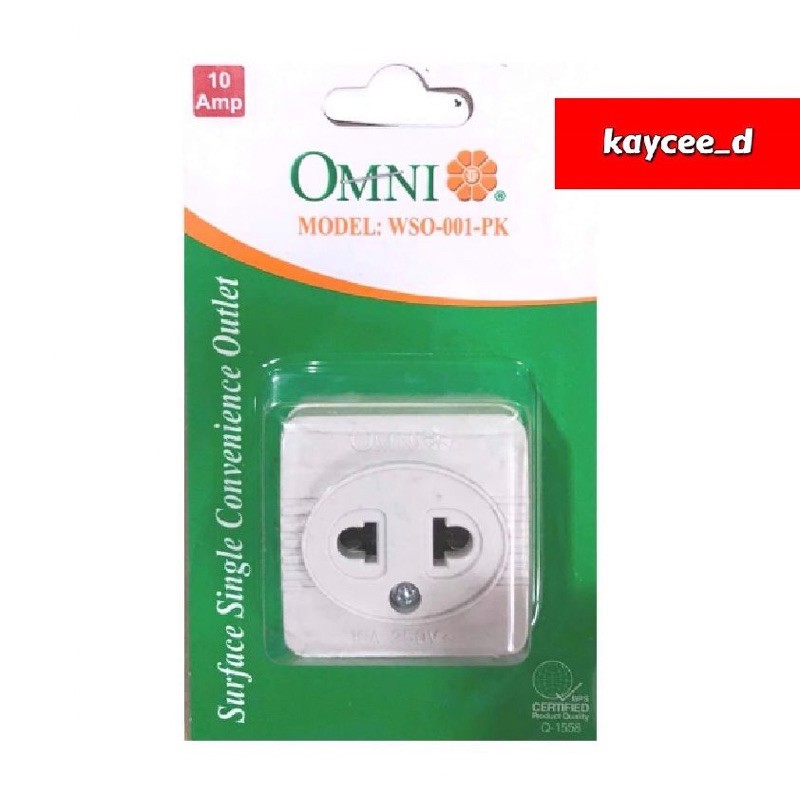 Omni Surface 1-Gang Convenience Outlet in Blister Pack- WSO-001-PK ...