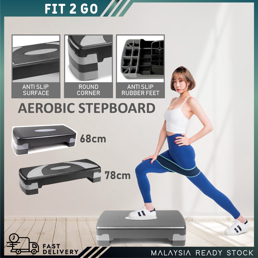 Fitness Aerobic Step Board Adjustable Non-Slip Cardio Yoga Pedal ...