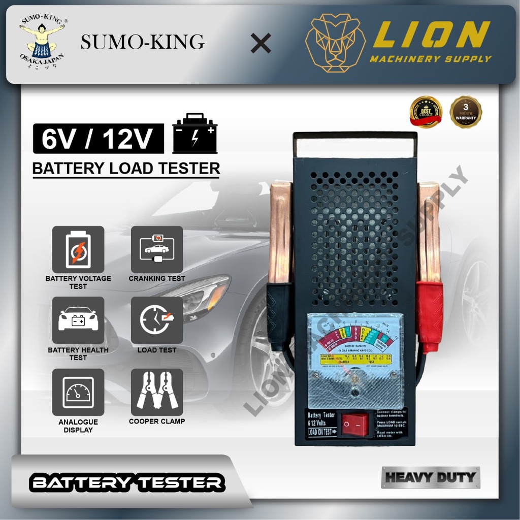 SUMO KING BATTERY TESTER 12V 120Amp SSKBT - Heavy Duty - 6 Months Local ...