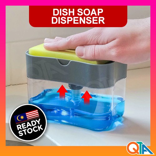 Dish Wash Soap Dispenser Sponge Box Dish Soap Box Dishwash Dispenser ...