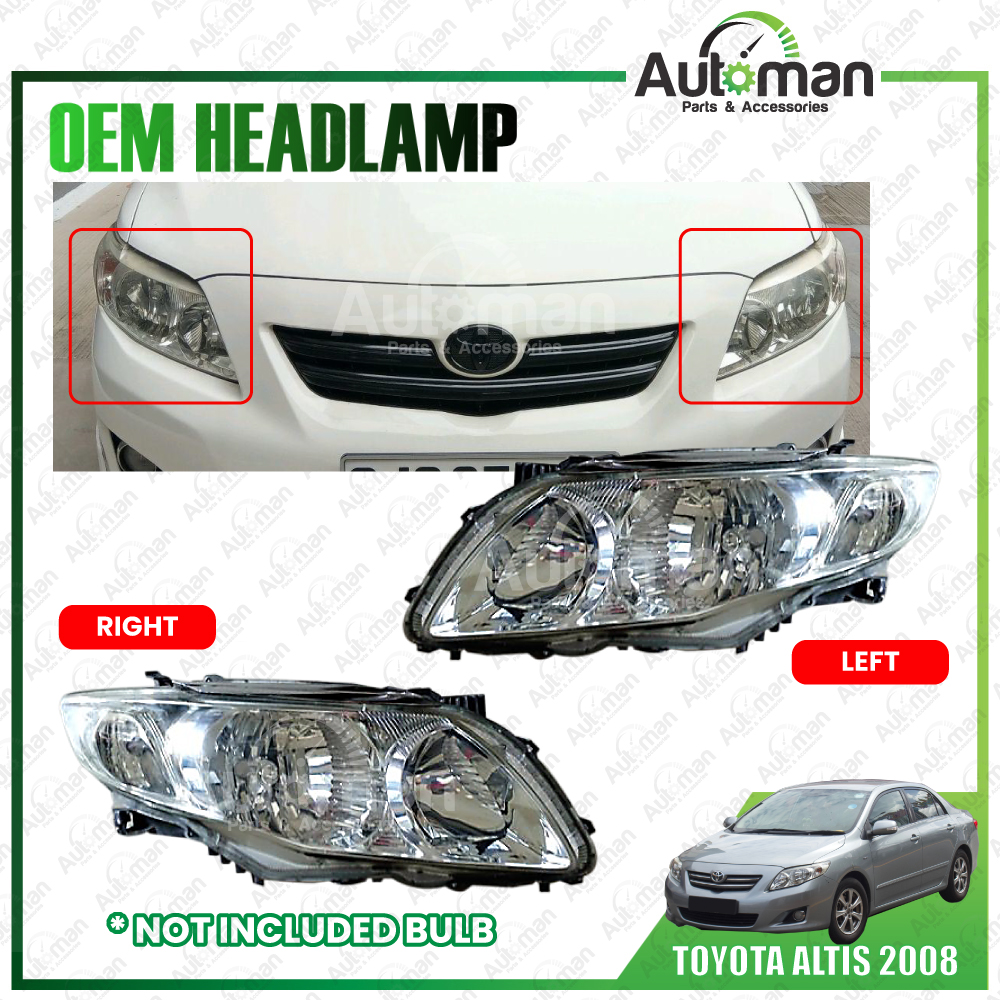 [ CLEARANCE ] Headlamp Toyota Altis 2008 - 2010 Front Headlight Lamp ...