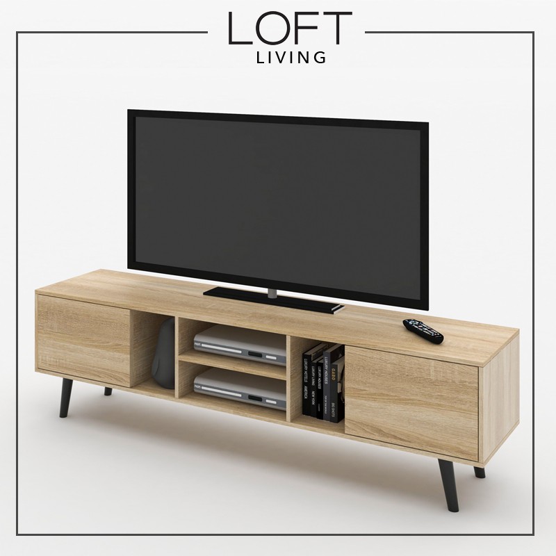 LOFT Living 6FT & 6Kaki Rak Tv/Tv Cabinet/ Panjang Rak TV/Rak TV Murah ...