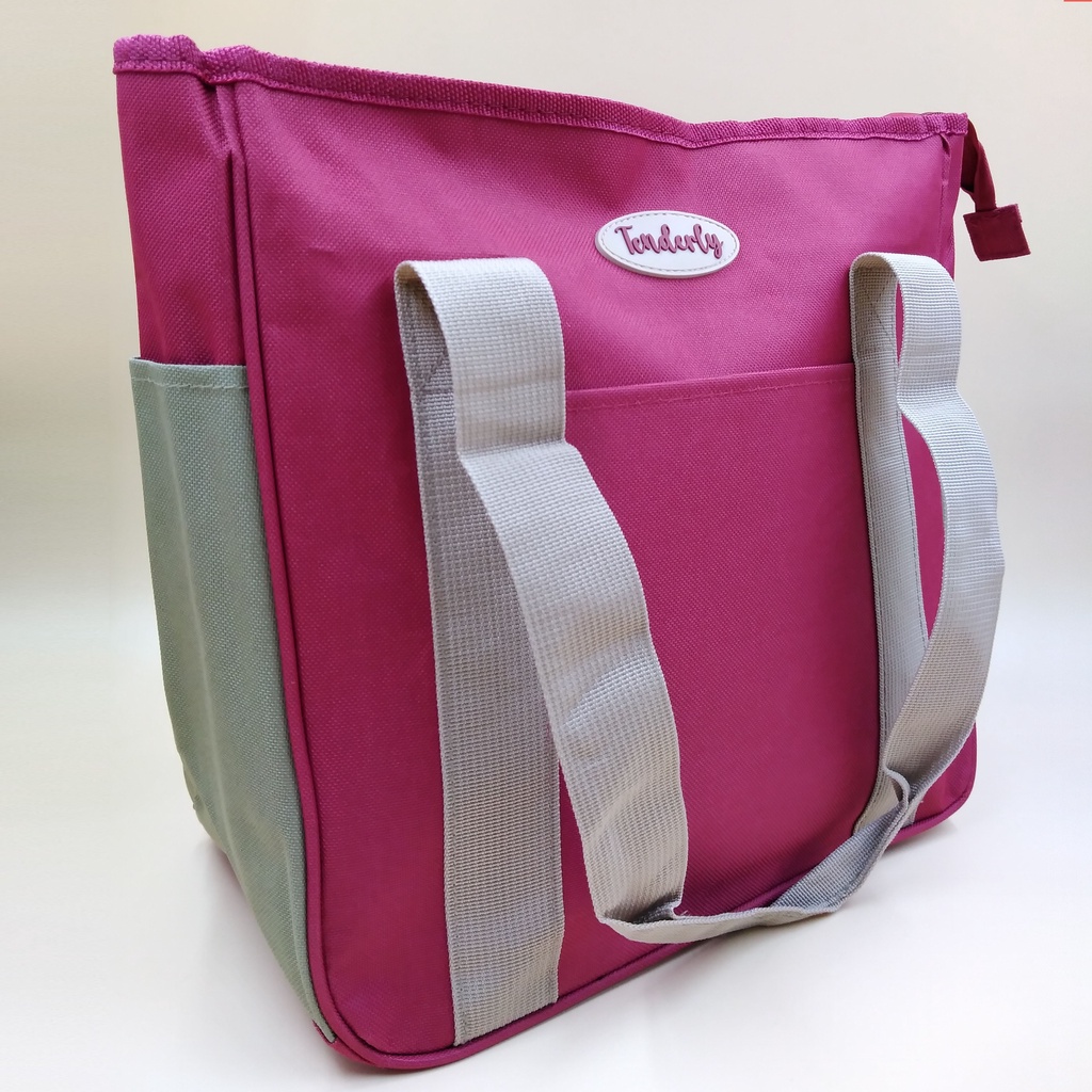 Tenderly Mama Bags / Oxford Mom Tote Bag with Zipper and Pocket/ 600D ...