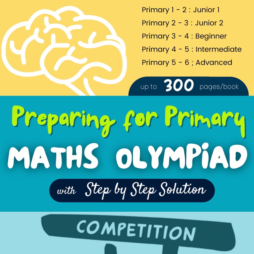 P4 Primary Singapore Math Workbook + Answer Maths Olympiad Questions ...