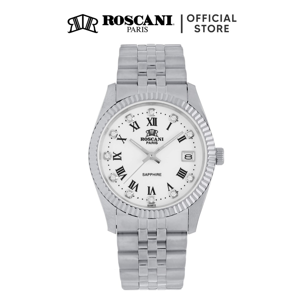 Roscani Carson S 497S (Sapphire Crystal + Magnified Date) Bracelet Men ...