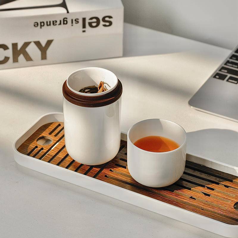 M-H Carbon crystal wood hollow drain tray kitchen bathroom water cup ...