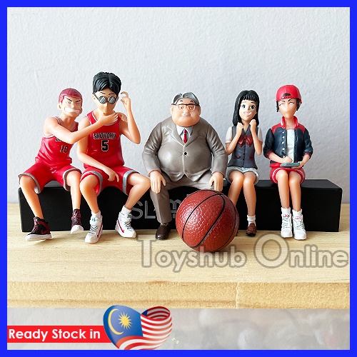 5pcs Slam Dunk Bench Set Chibi Shohoku Team Akagi Takenori Mitsui ...