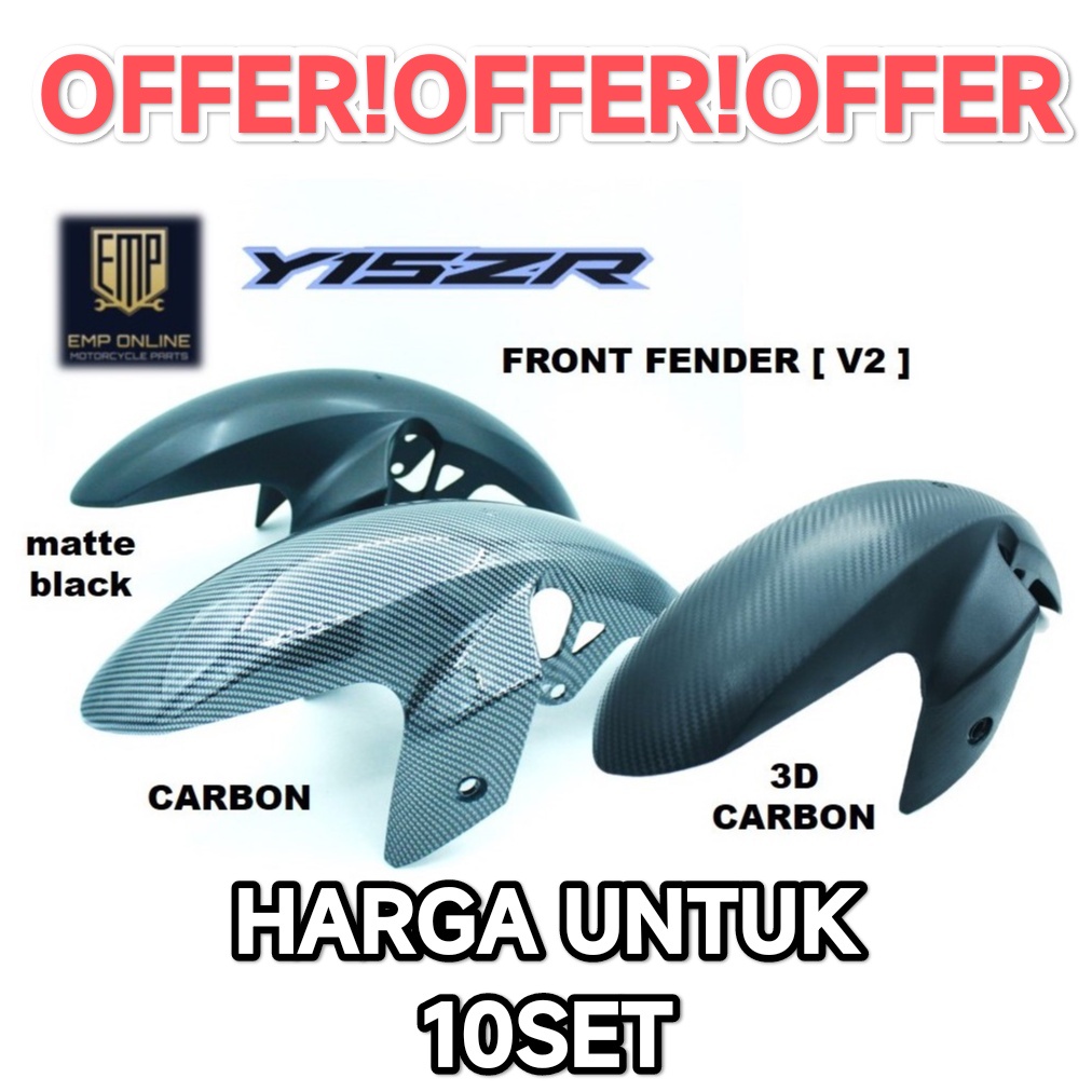 FRONT FENDER Y15ZR Y16 LC135 MUDGUARD DEPAN Y15ZR V2 WITH BRACKET ...
