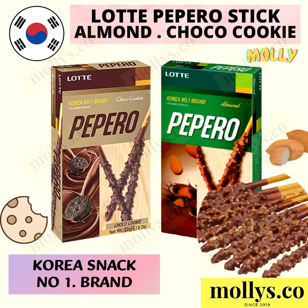 HALAL Korea Chocolate Pepero Biskult Small Pack 32G (Choco Cookie & Almond) | Shopee Malaysia