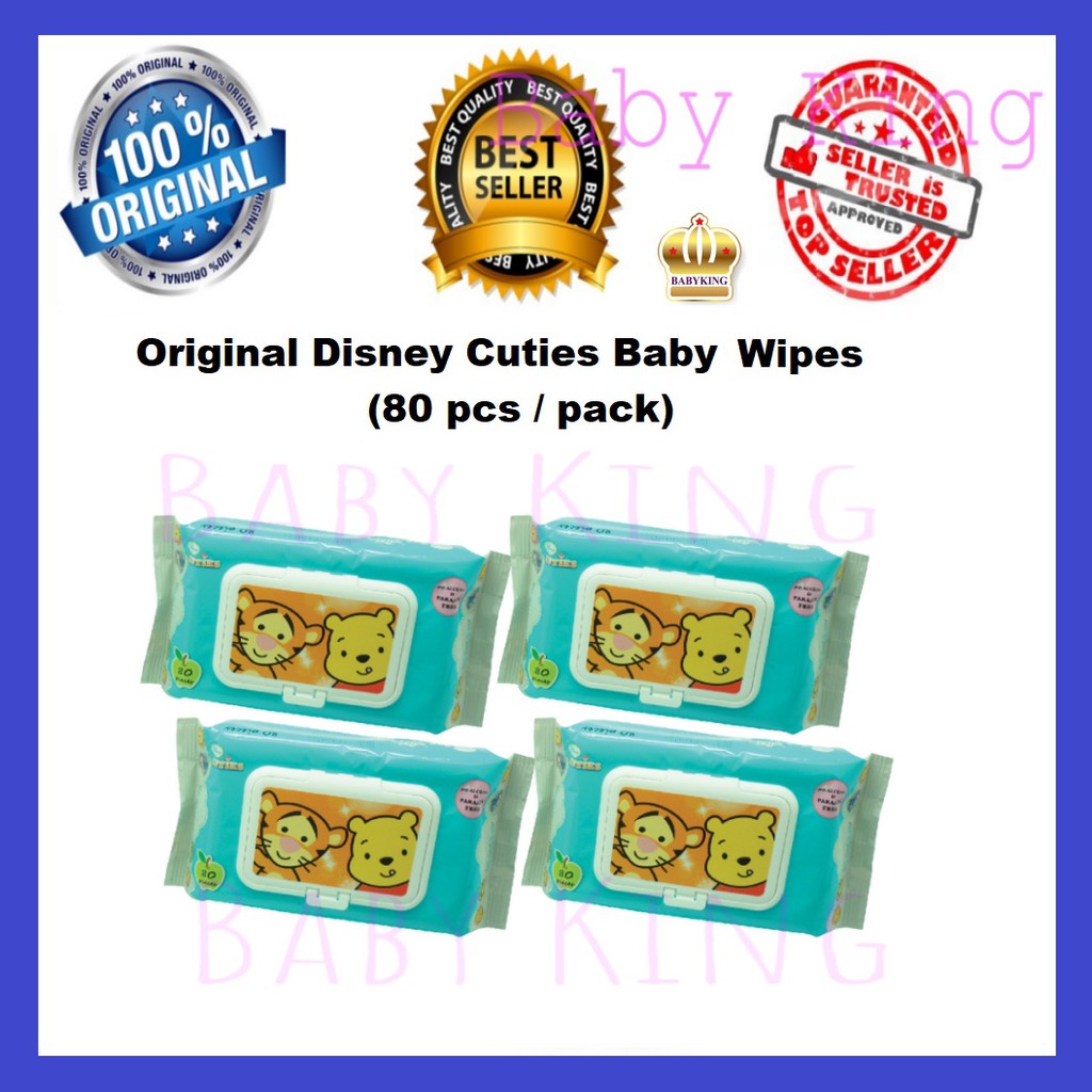 Original Disney Cuties Baby Pooh Wet Wipes Wipe Set (80's/Pack) / Wet ...