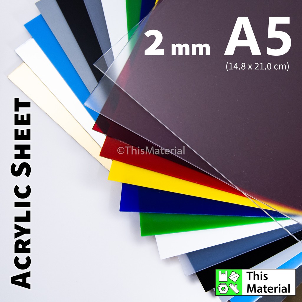 2 mm A5 Acrylic Sheet [Made In Malaysia] | Shopee Malaysia