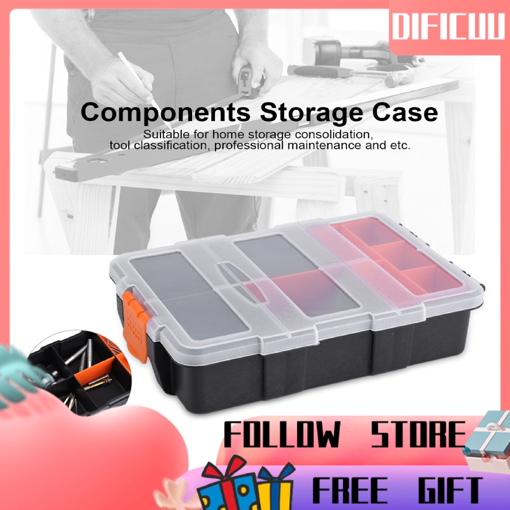 Dificuu 22CM Plastic Tool Boxes Storage Case Small Nuts Bolts Screws ...