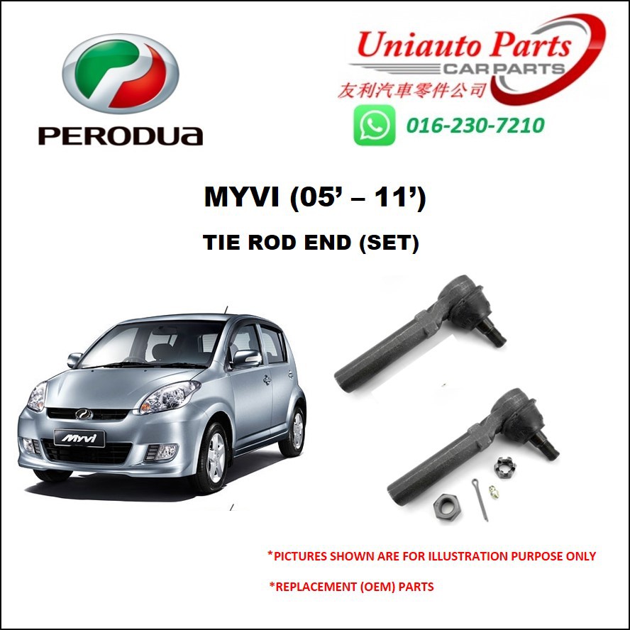 PERODUA MYVI ('05 - '11) TIE ROD END (SET) | Shopee Malaysia