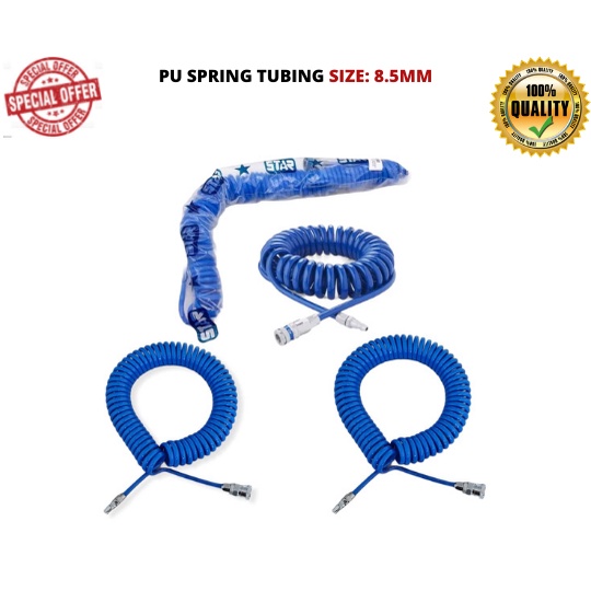 [READY STOCK-KL] STAR Pu Coil Tubing Spring Air Hose With Quick Coupler ...