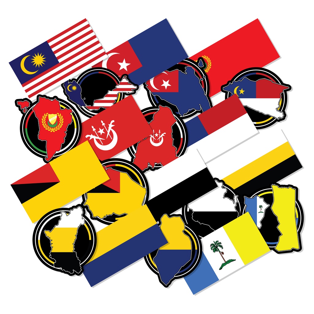Sticker SE (4) Bendera Negeri dalam Malaysia | Shopee Malaysia