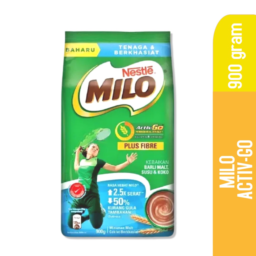 MILO ACTIV-GO PLUS FIBRE 900G 9556001279545 | Shopee Malaysia