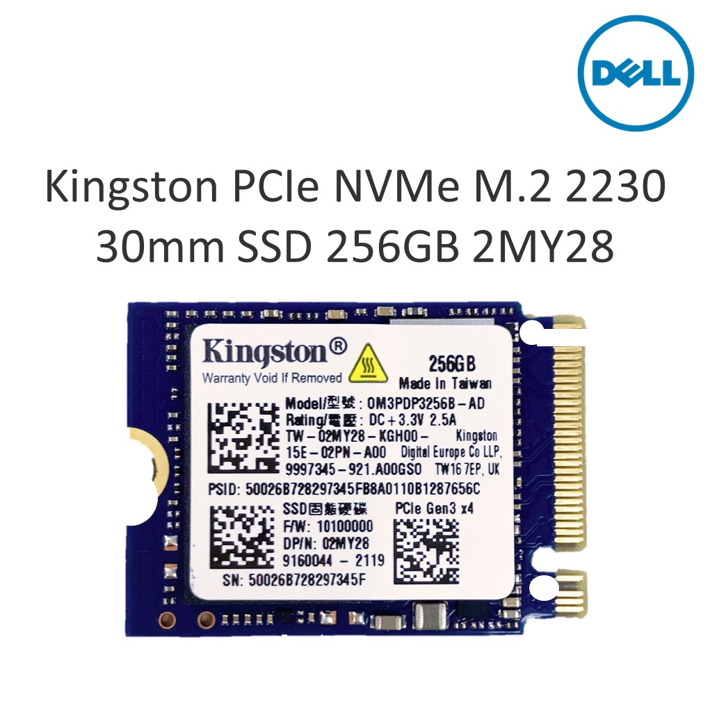 DELL 256GB NVMe M.2 2230 SSD Solid State Drive KFV6T FWJTG 2MY28 WR90F ...
