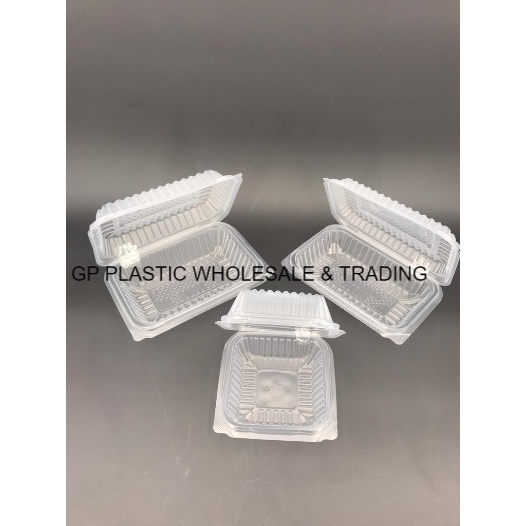 Economy PP Lunch Box [ 100pcs± ] Disposable Plastic Food Box - tapau ...