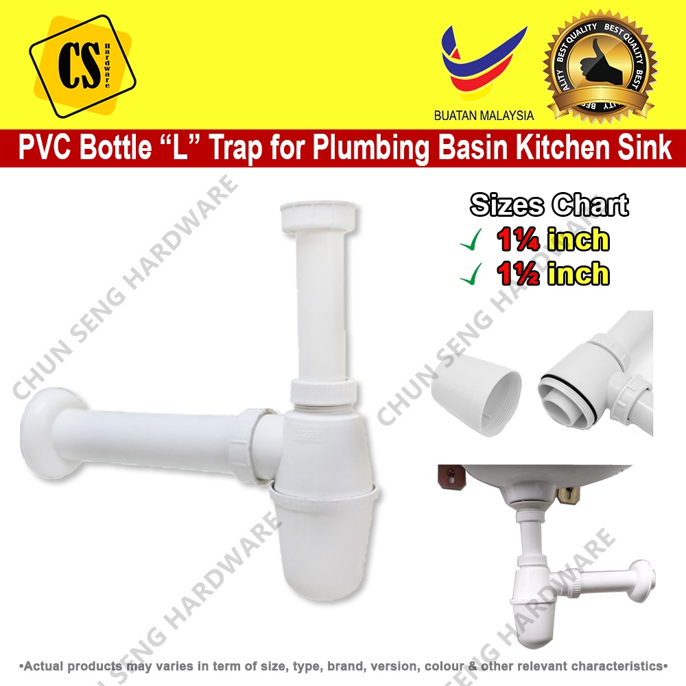 UPVC Bottle Trap L Trap Basin Bottle Trap Sinki L Trap for Kitchen Sink ...