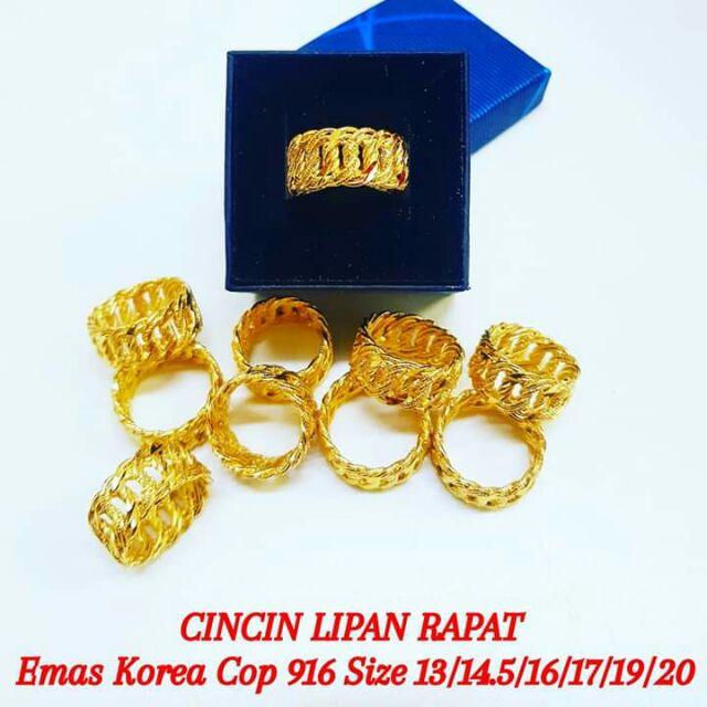 💍ADA COP 916💍CINCIN LIPAN RAPAT EMAS KOREA | Shopee Malaysia