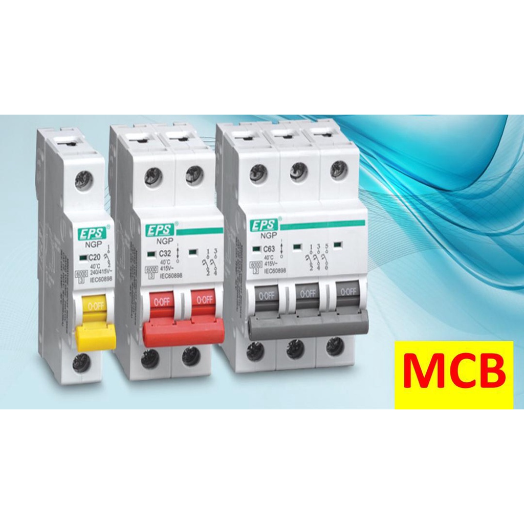 EPS 10A 20A 40A 63A 100A MCB / ELCB/RCCB / MCCB | Shopee Malaysia